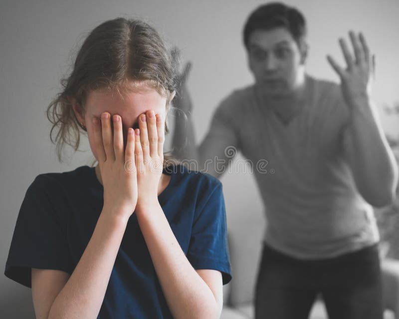 Angry Father Yelling at His Daughter. Stock Image - Image of reproach ... Angry Father Yelling at His Daughter. Stock Image - Image of reproach ...