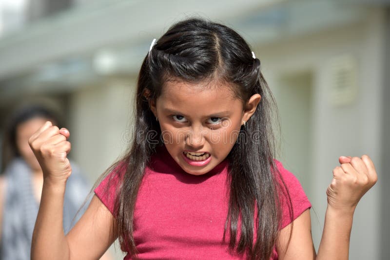 An Angry Female Adolescent stock photo. Image of feelings - 136878374