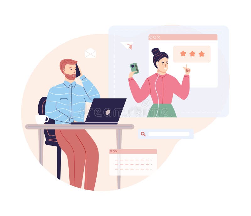 Customer Complaint Angry Stock Illustrations – 324 Customer Complaint ...