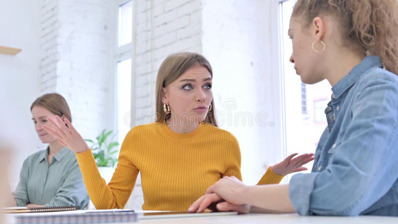 Angry Female Creative Team Having Argument in Office Stock Image ...