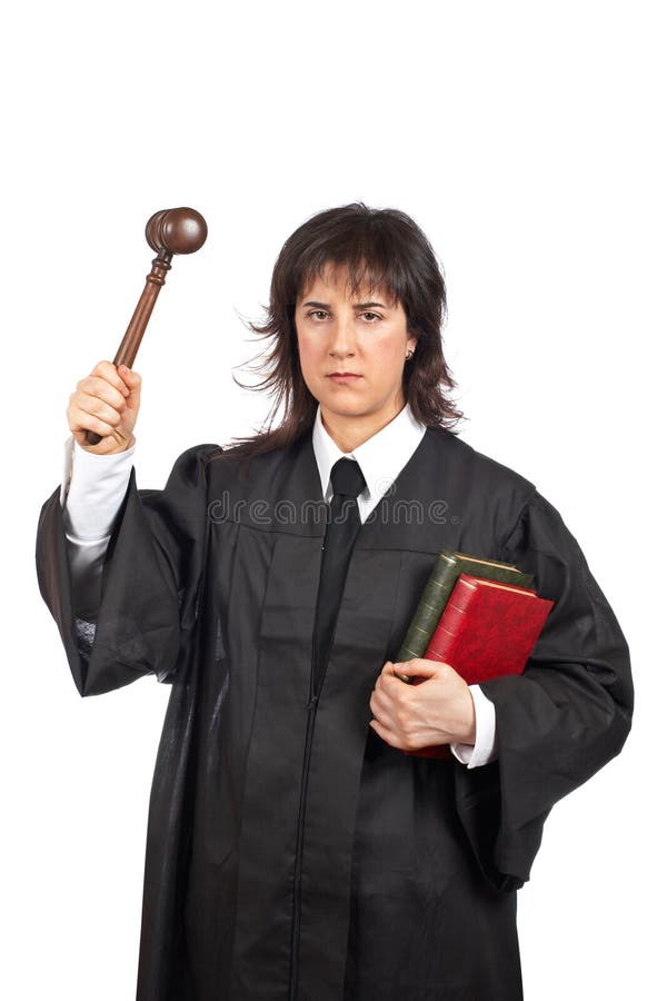 Angry female judge stock image. Image of gavel, legally - 5332505