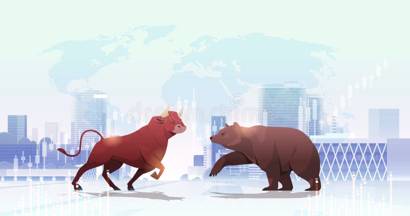 Angry Fighting Bull and Bear in Attacking Pose Dangerous Mammal Animals ... Angry Fighting Bull and Bear in Attacking Pose Dangerous Mammal Animals ...