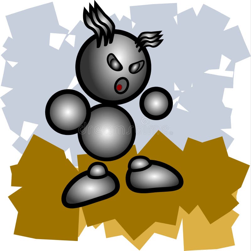 Angry Figure stock illustration. Illustration of gold - 1595835