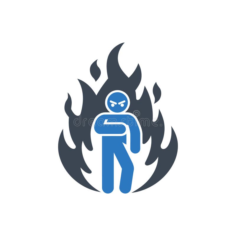 Angry Fire Icon stock vector. Illustration of intensity - 348842704