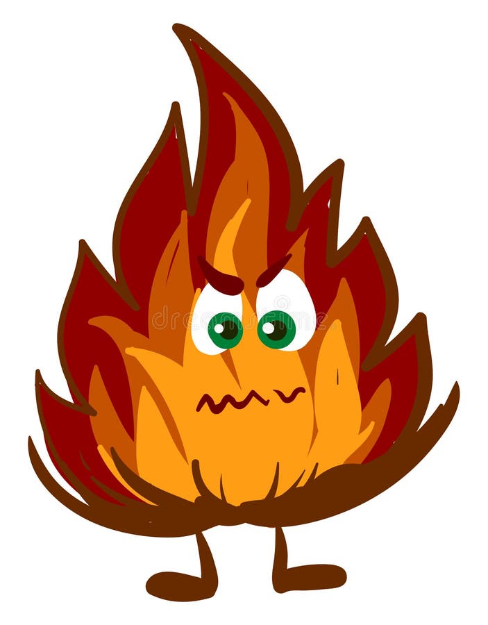 Angry Fire, Illustration, Vector Stock Vector - Illustration of drawing ...