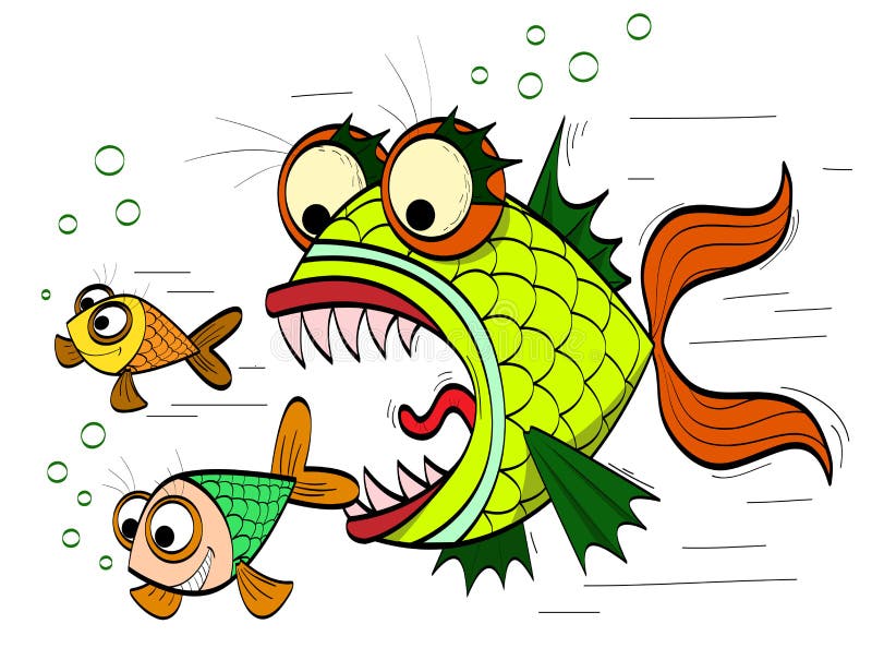 Angry fish stock vector. Illustration of character, dangerous - 24527772