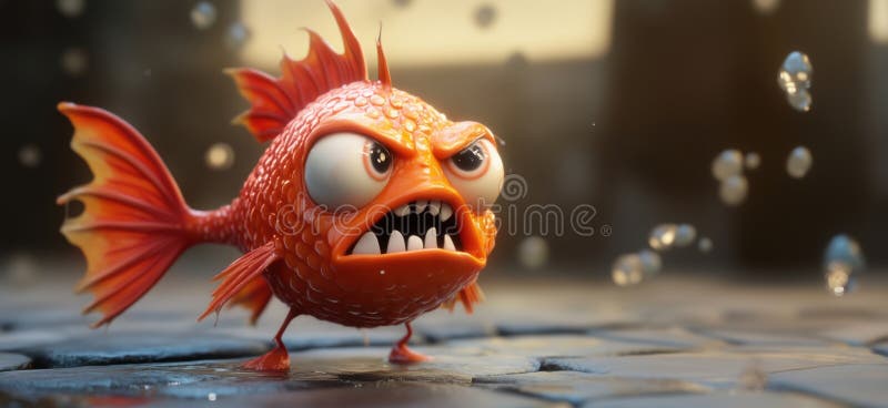 Angry Fish on Top of the Building Part 2 Stock Photo - Image of ...