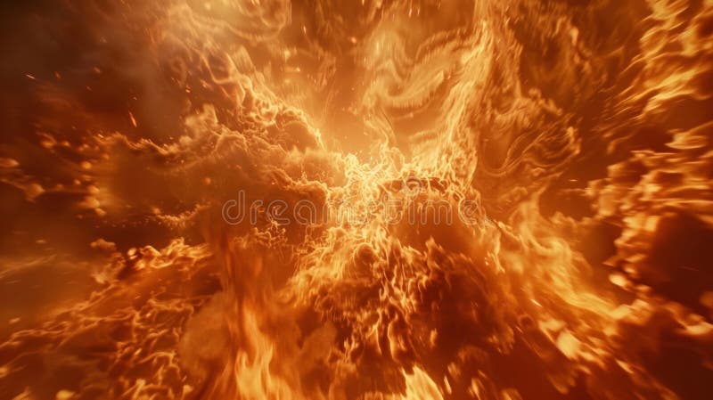 The Angry Flames Reach Towards the Sky Engulfing Everything in Their ...