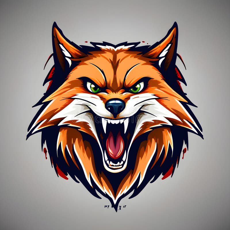 Angry Fox Logo stock illustration. Illustration of foxes - 319126175