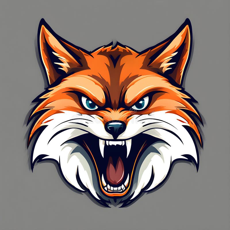 Angry Fox Logo stock illustration. Illustration of predator - 319126181