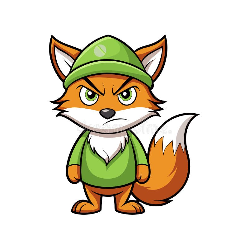 Angry Fox Sketching with Nightcap Stock Vector - Illustration of ...