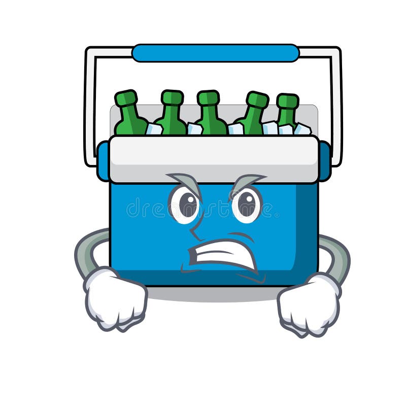 Angry Refrigerator in the a Cartoon Shape Stock Vector - Illustration ...