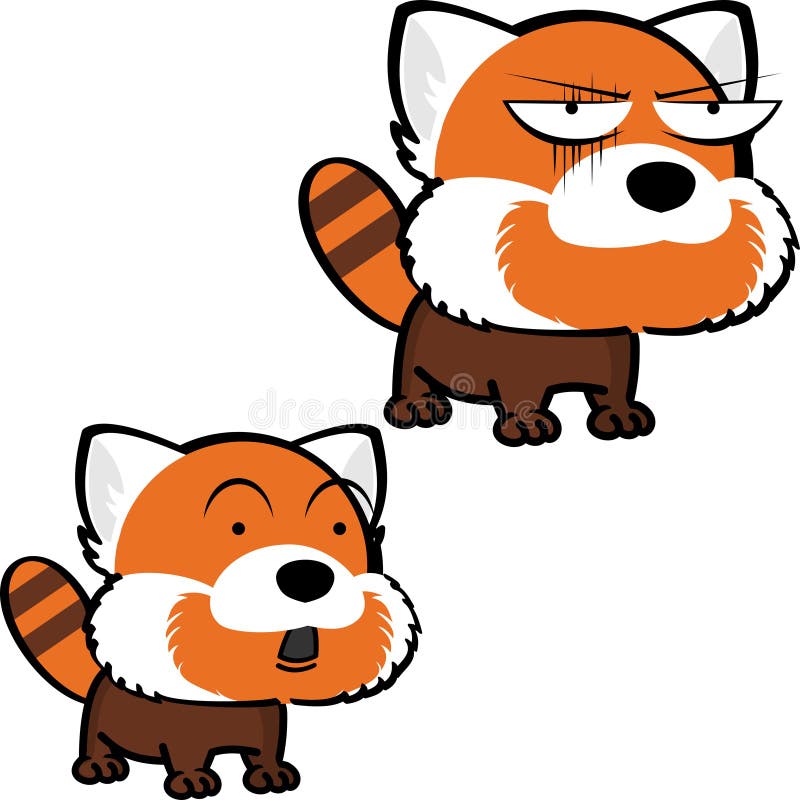 Angry Panda Bear Kid Cartoon Expressions Set Stock Vector ...