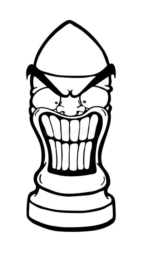 Angry funny bullet stock vector. Illustration of angry - 107248511