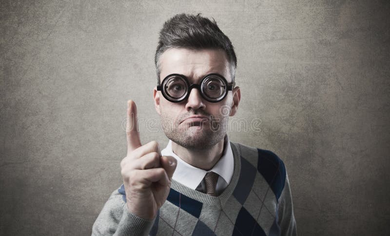 Angry Funny Guy Reproaching Somebody Stock Image - Image of provocation ...