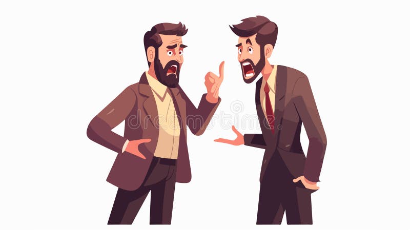 Angry Furious Boss Character Yelling at Male Employee Stock ... Angry Furious Boss Character Yelling at Male Employee Stock ...