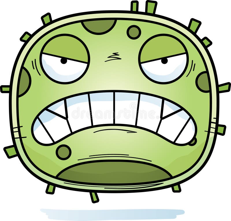 Angry Germ stock vector. Illustration of microbe, upset - 13091976