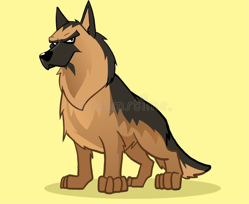 Angry German Shepherd Stock Illustrations – 179 Angry German Shepherd ...