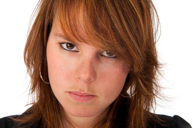 Angry girl stock photo. Image of emotion, woman, female - 13428496