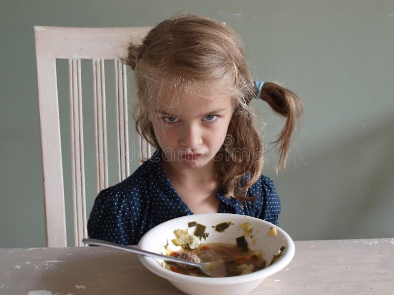Angry girl stock photo. Image of girl, dinner, angry - 20172028