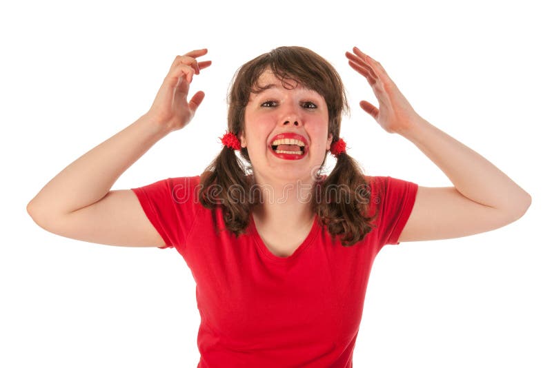 Angry girl stock image. Image of young, white, brunette - 26646899