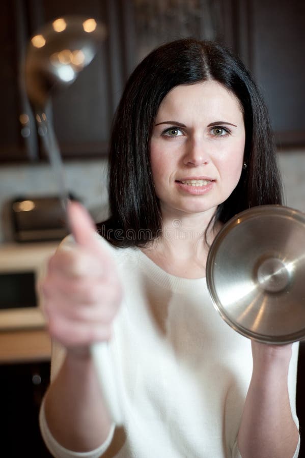 Angry Girl stock image. Image of female, cheerful, chef - 29303331
