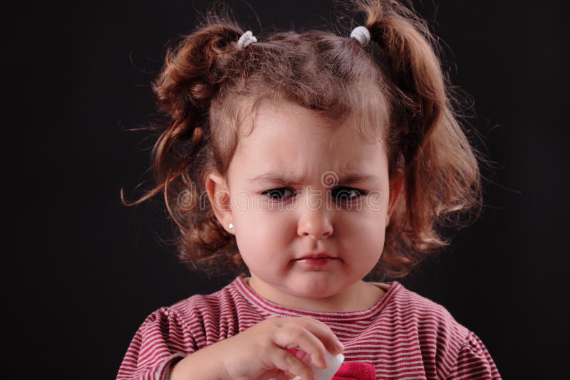Angry girl stock photo. Image of little, girl, portrait - 37846814