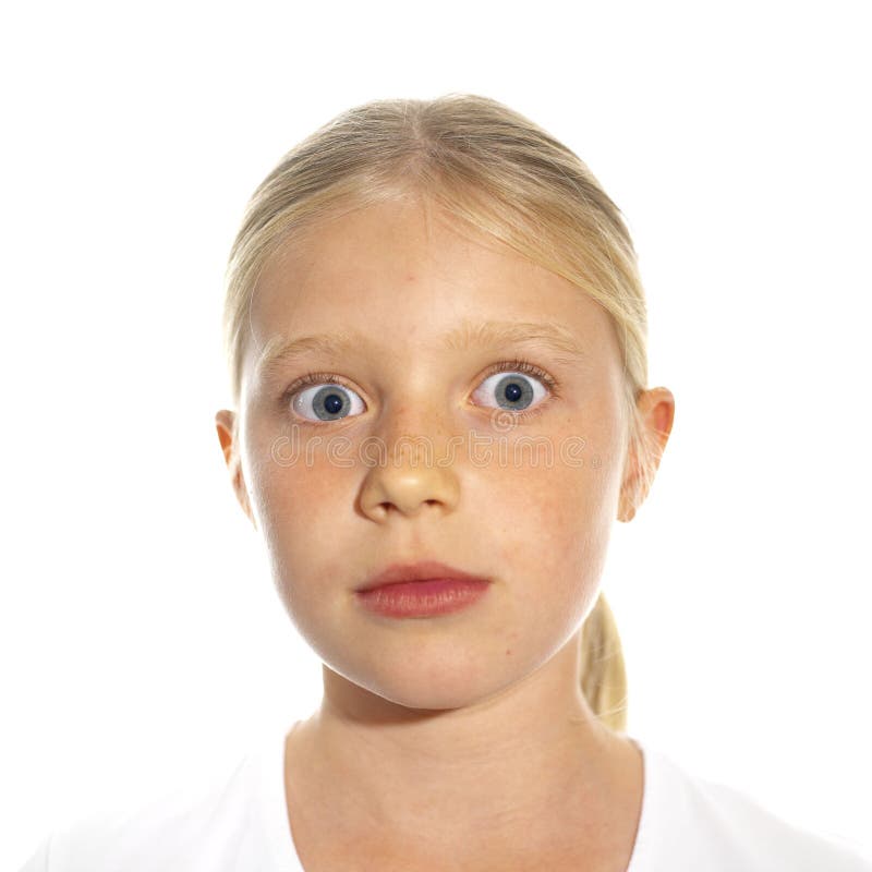 Look Out ! an Expressive Girl S Face Stock Image - Image of close ...