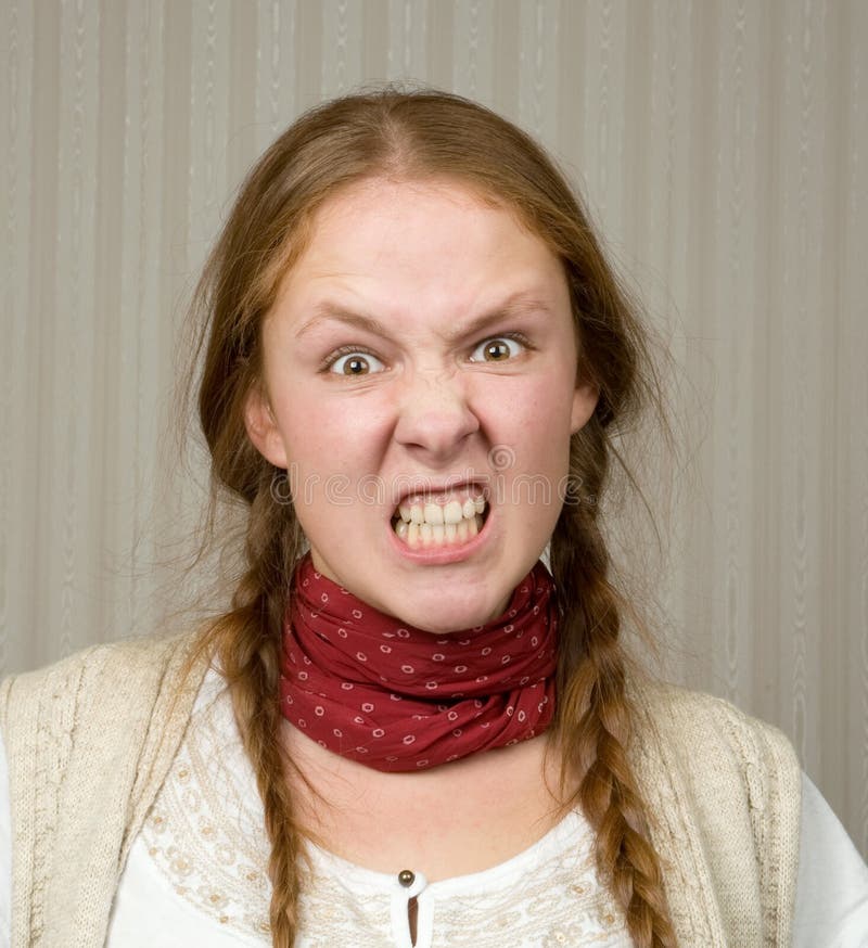 Angry girl stock image. Image of angry, annoyed, teeth - 7952107