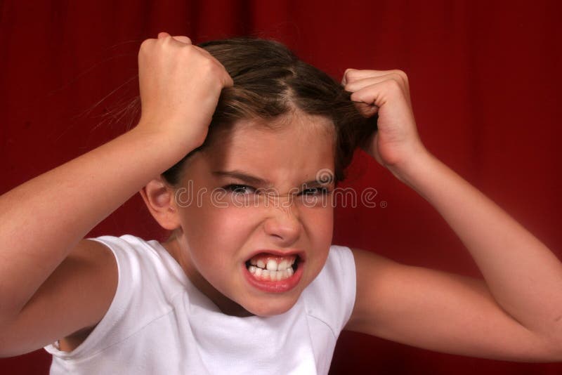 Young Girl Looking Angry stock photo. Image of emotion - 4997968