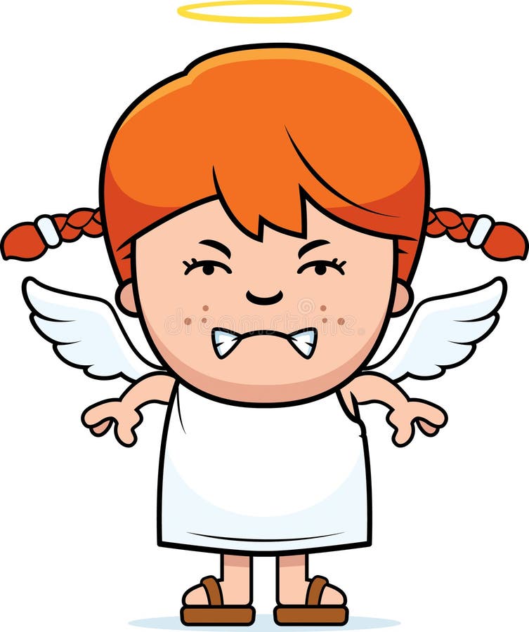 Angry Angel Businessman Shouting A Demon Businessman Stock Illustration ...