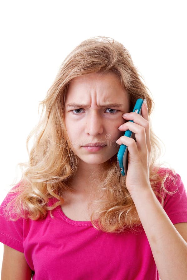 Girl is angry on the phone stock photo. Image of mobile - 13630846