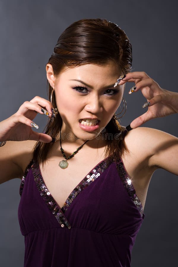 Angry girl growl stock image. Image of healthy, human - 3103073