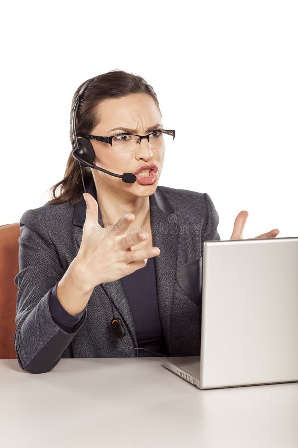 Angry girl stock image. Image of arguing, microphone - 65572129