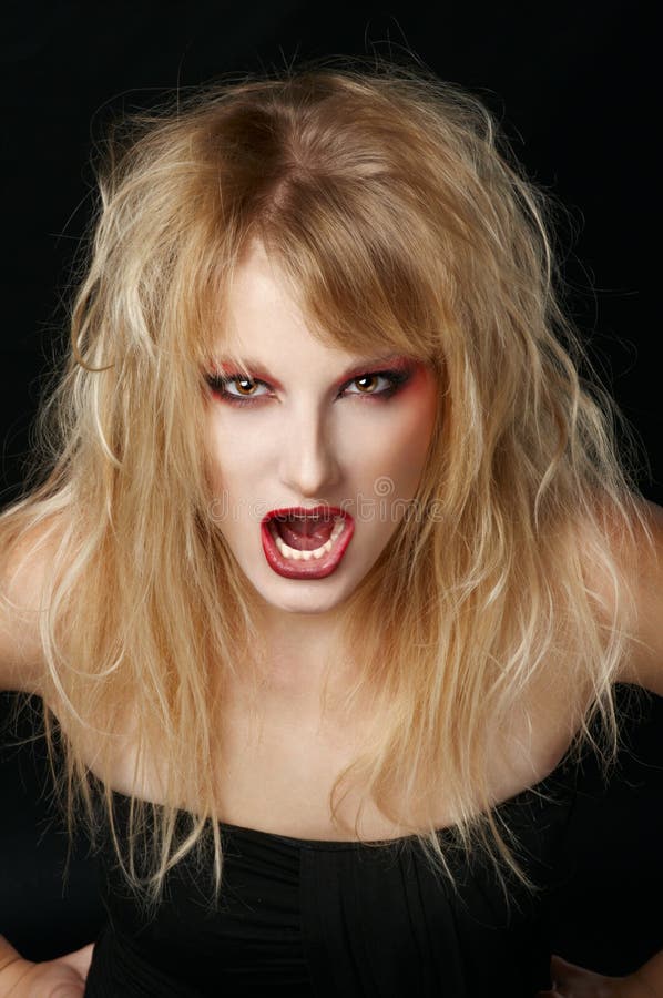 Blond Angry Lips Kid Girl Expression Stock Photo - Image of kids ...