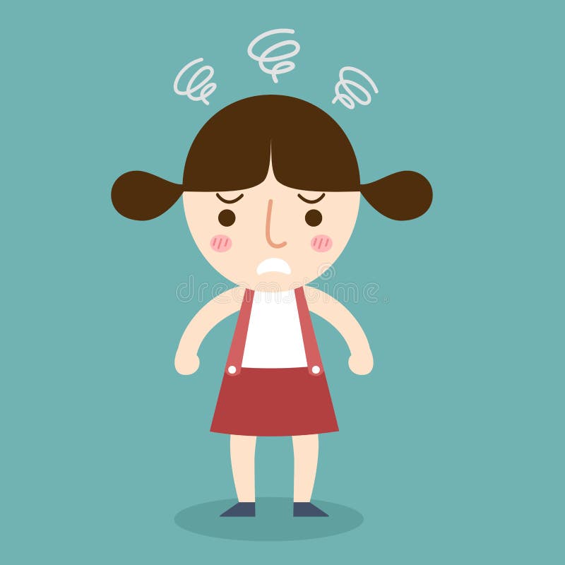 Angry girl vector stock vector. Illustration of face - 74525766