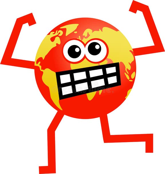 Angry World Globe Cartoon Stock Illustrations – 240 Angry World Globe ...