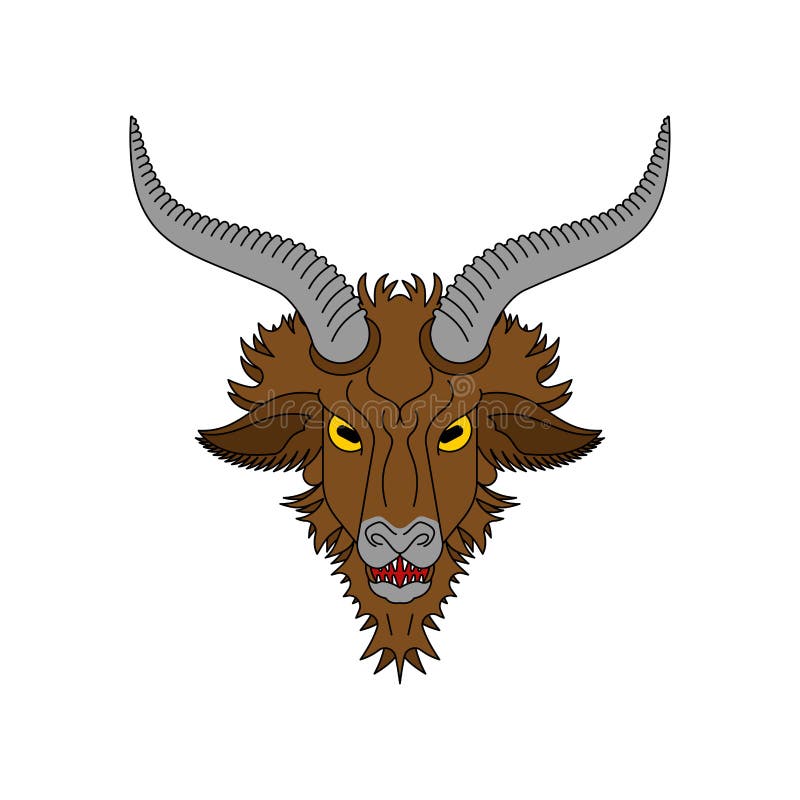Angry Goat. Evil Goat. Wicked Animal Stock Vector - Illustration of ...