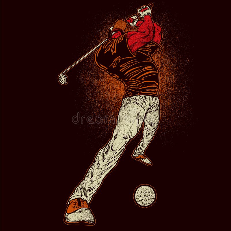 Angry Golfer stock vector. Illustration of male, golf - 20473612
