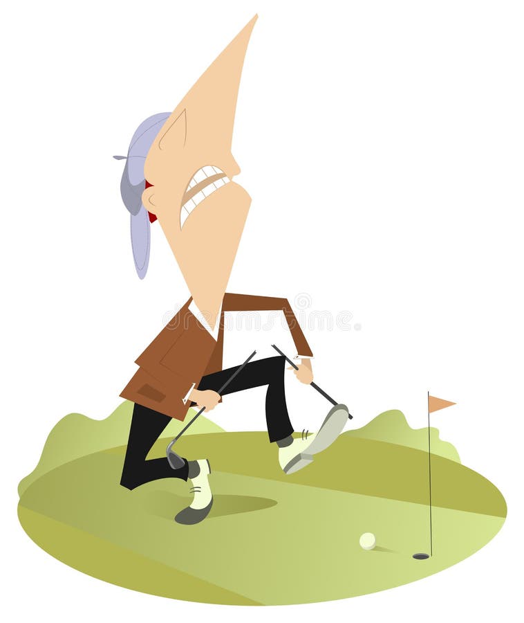 Angry Golfer stock vector. Illustration of male, golf - 20473612