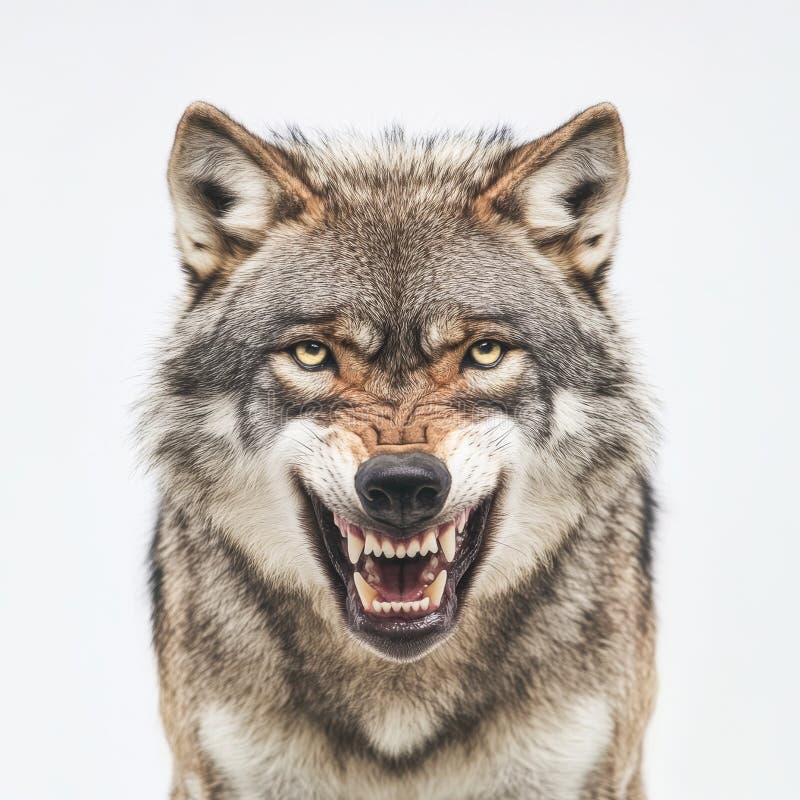 Angry Grey Wolf