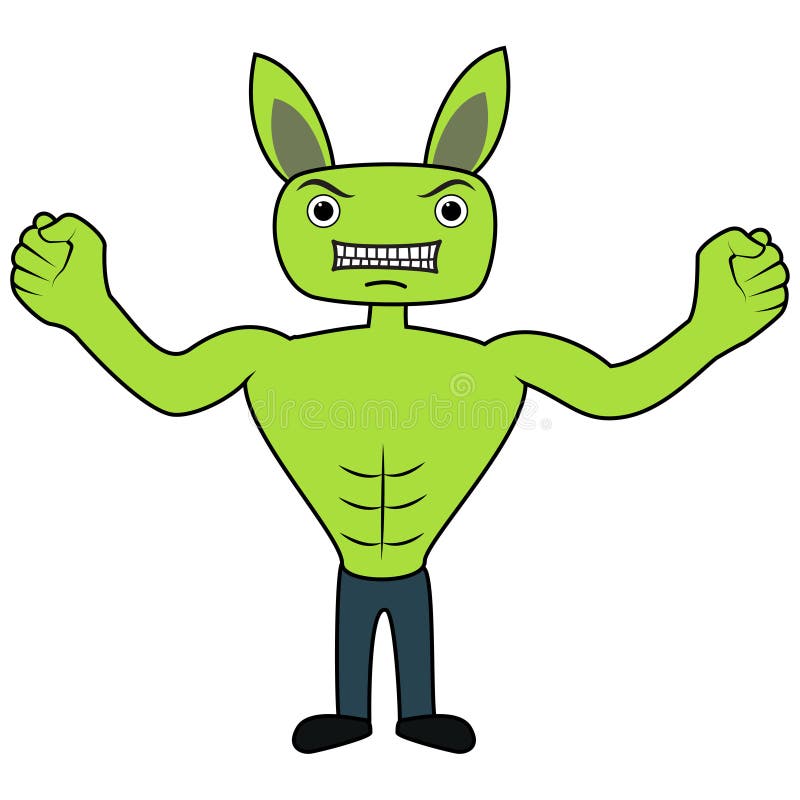 Angry Green Cartoon stock vector. Illustration of vector - 45861028