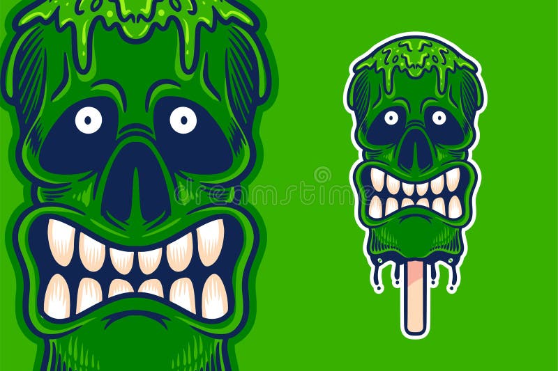 Melting Zombie Ice Cream Cartoon Stock Illustrations 12 Melting