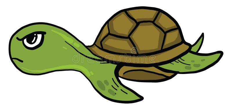 Angry Turtle stock vector. Illustration of turtle, black - 15075701