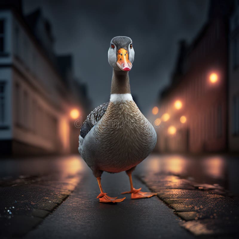 Angry Cartoon Goose