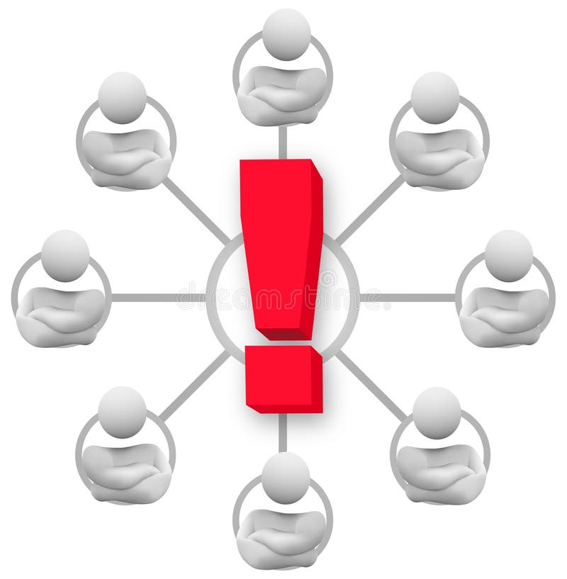 Angry Group of People - Exclamation Point Stock Illustration ...