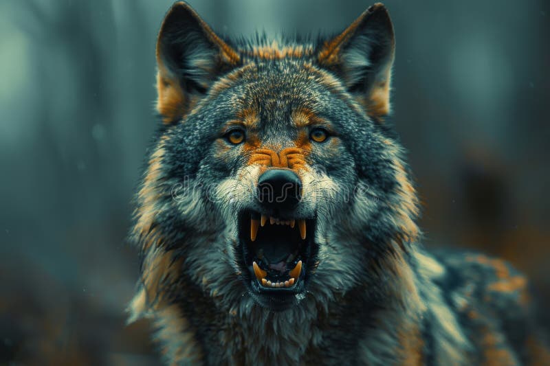 Drawings Of Wolves Growling