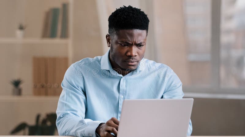 Angry Guy Annoyed African American Man Male Boss Worker Dissatisfied ...