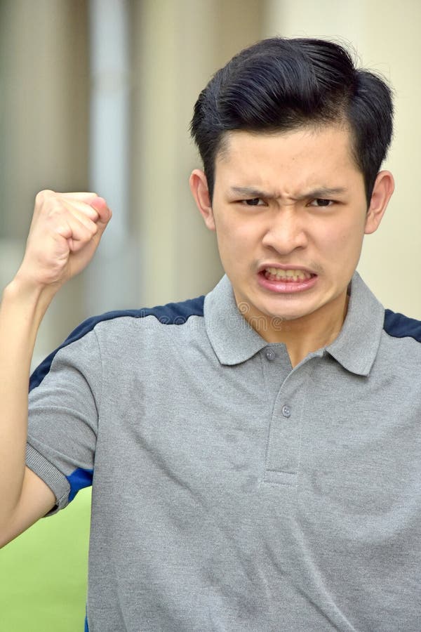 Angry Handsome Diverse Boy stock image. Image of emotion - 146701521