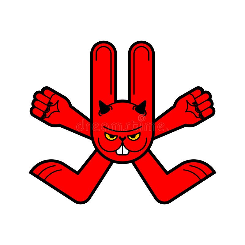 Crazy Bunny Rabbit stock vector. Illustration of cute - 4363614